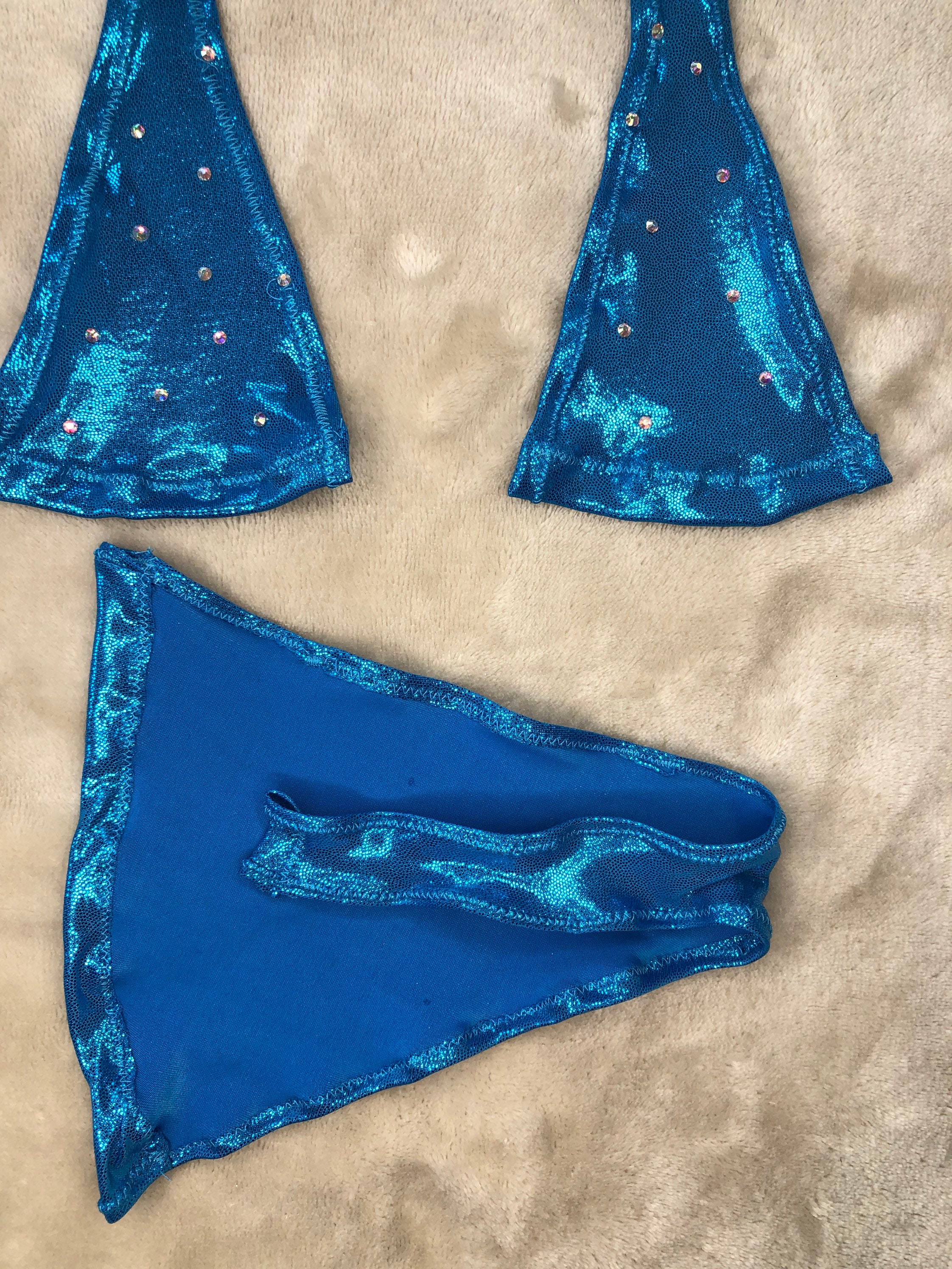 Blue Micro Bikini Stripper Outfits Exotic Dancewear Set - Etsy