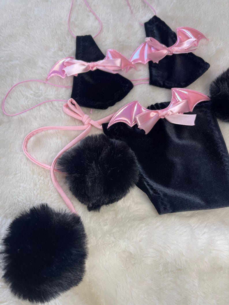 Dracula Pom Micro Bikini Stripper Outfits | Exotic Dancewear Set ...