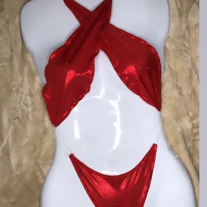 Metallic Thong Bodysuit Slingshot Exotic Dancer Stripper Outfits - Etsy