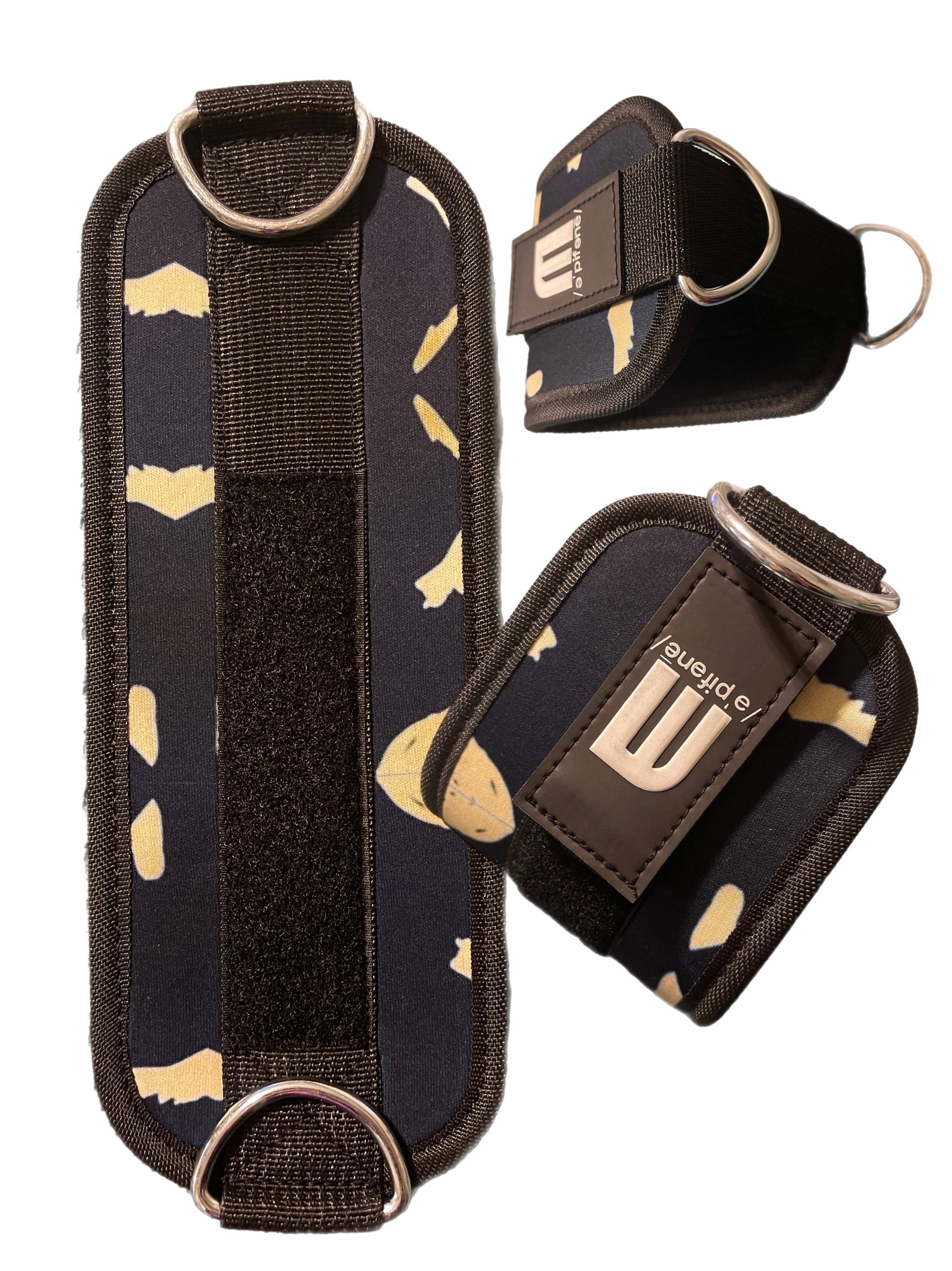 NAVY BLUE & CREAM - Single Ankle Cuff Attachment for Cable Machine - Etsy