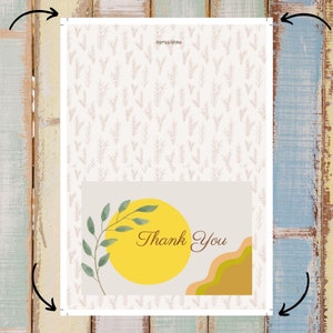Printable Boho Style Thank You Card. Downloadable Greeting Card ...