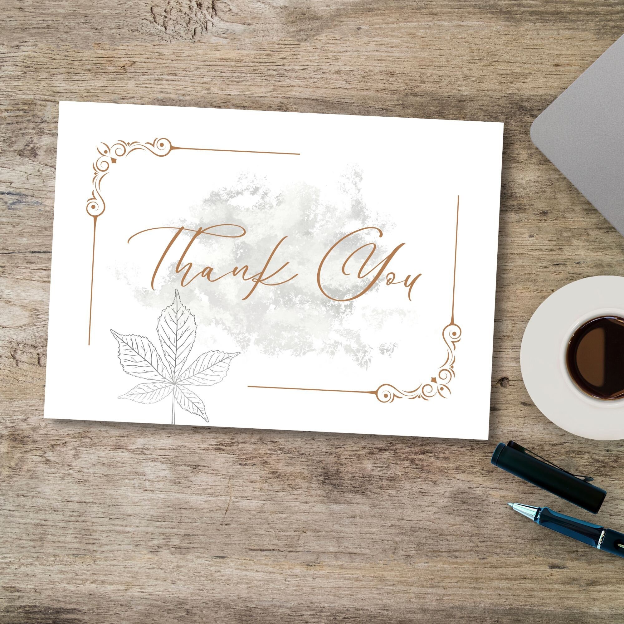 Printable Thank You Card | Calligraphy Design | All Occasions Digital ...