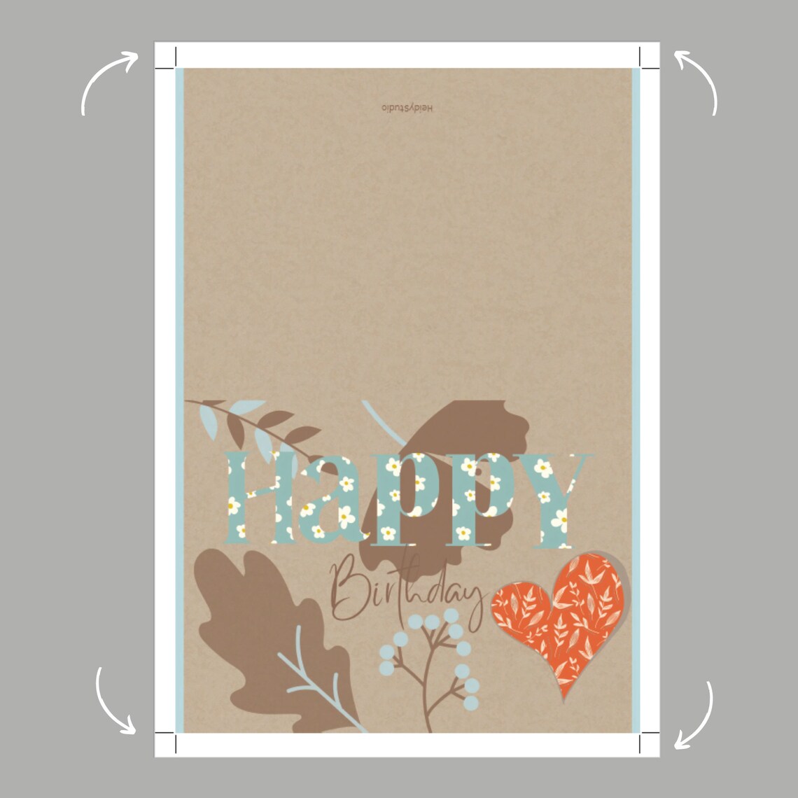 Printable Modern Cardboard-style Happy Birthday Card, Stylish Digital ...