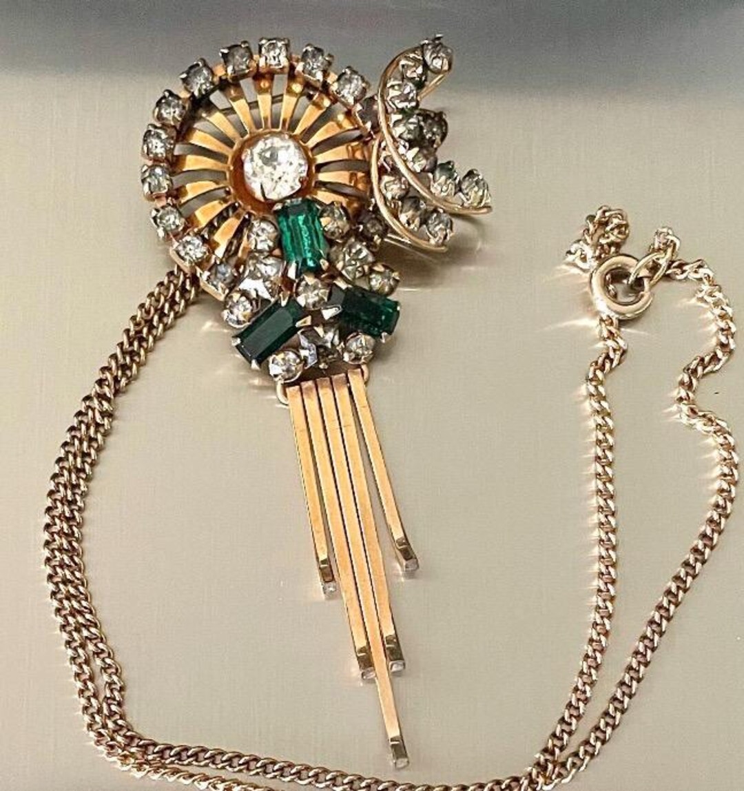 Marks and Spencer MCM Costume Jewelry Comet Pin/necklace - Etsy