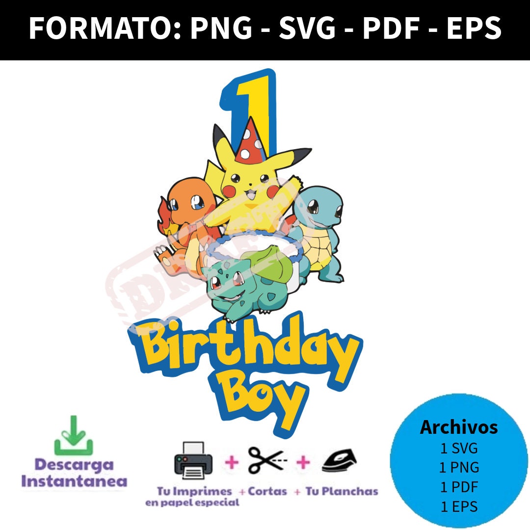Pokemon Number 1. Png, Svg, Pdf, Eps Image to Print - Etsy
