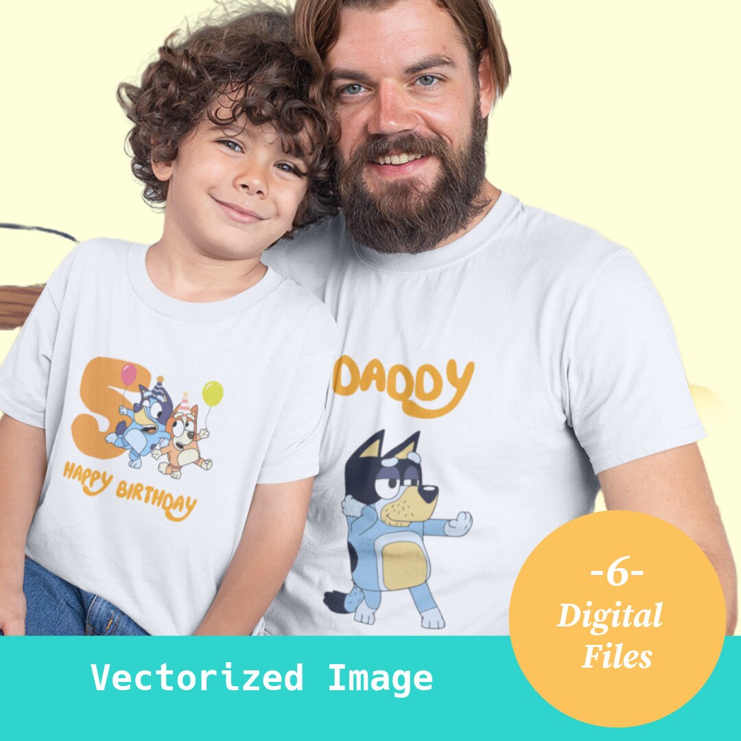 Bluey Daddy, 2 Vectorized Image, Png, SVG, Pdf, Eps. - Etsy UK