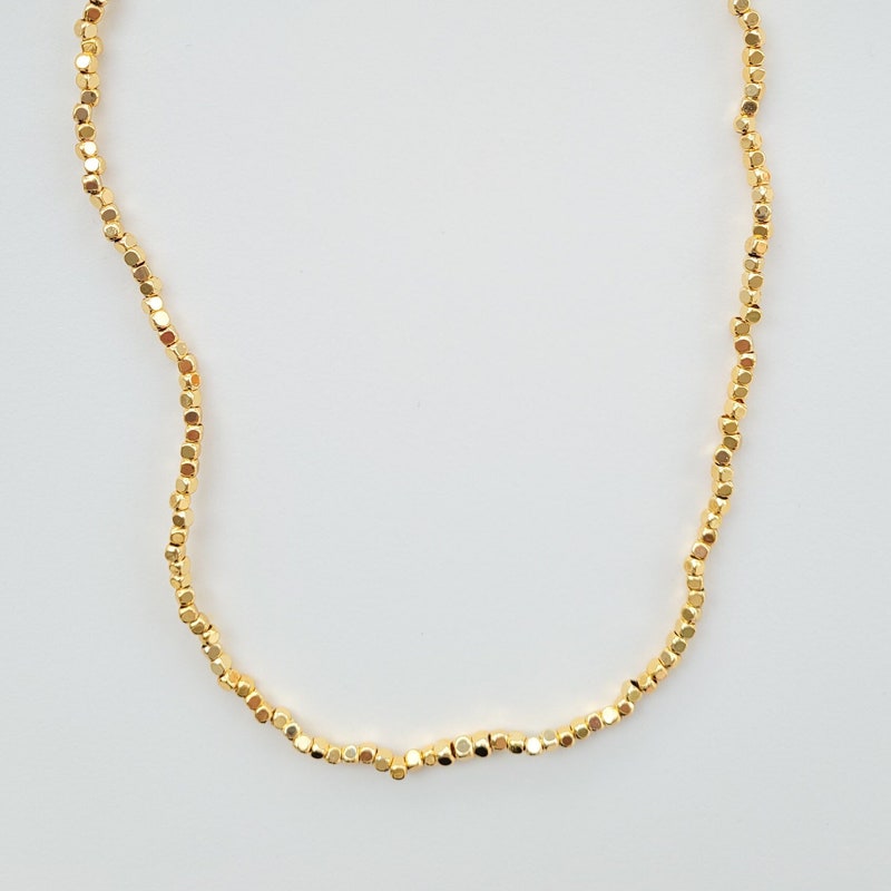 Gold Cube Necklace - Etsy