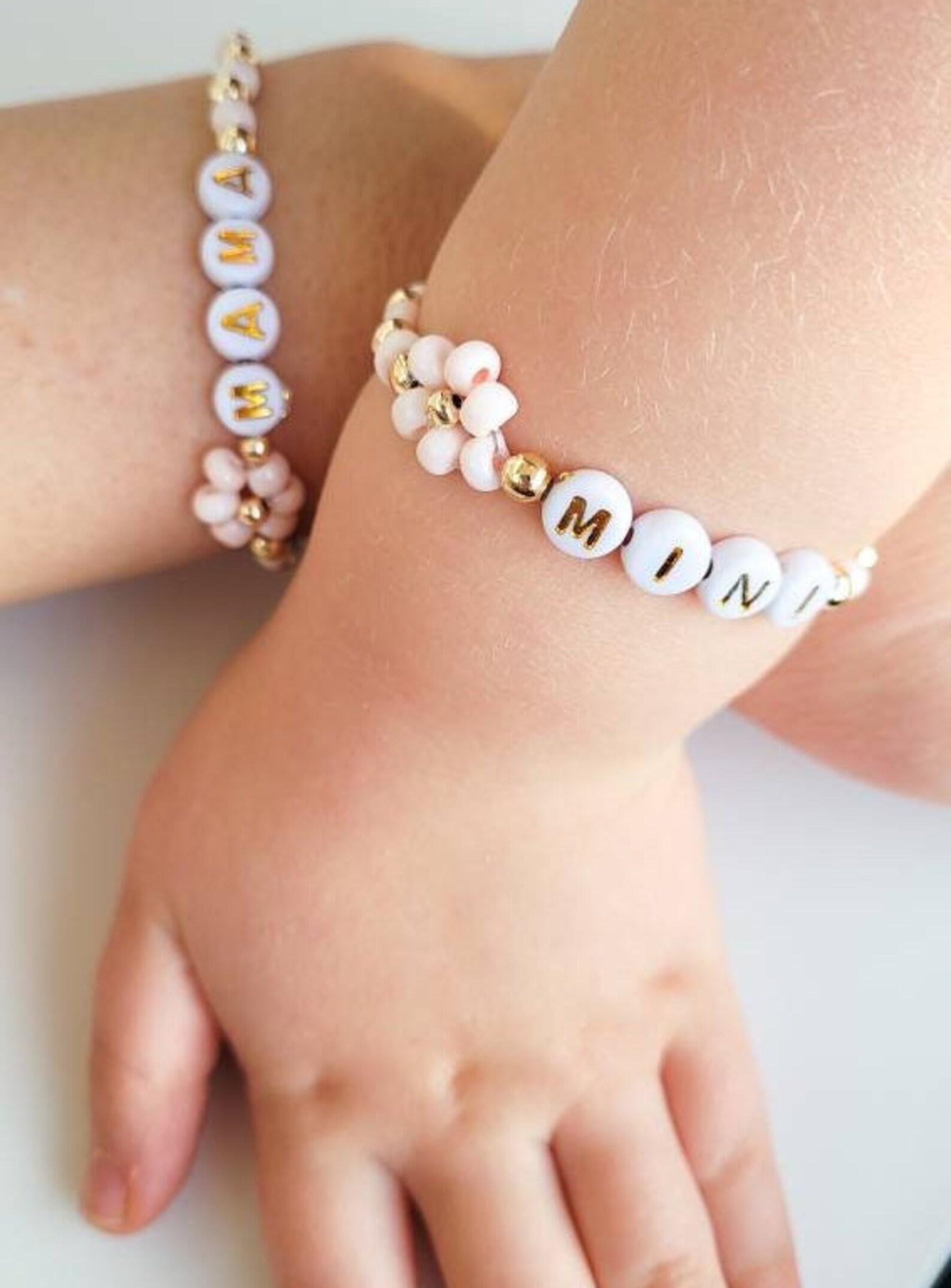 Daisy Mama and Mini Bracelet Set, Kids Bracelet Custom, Matching Mother ...