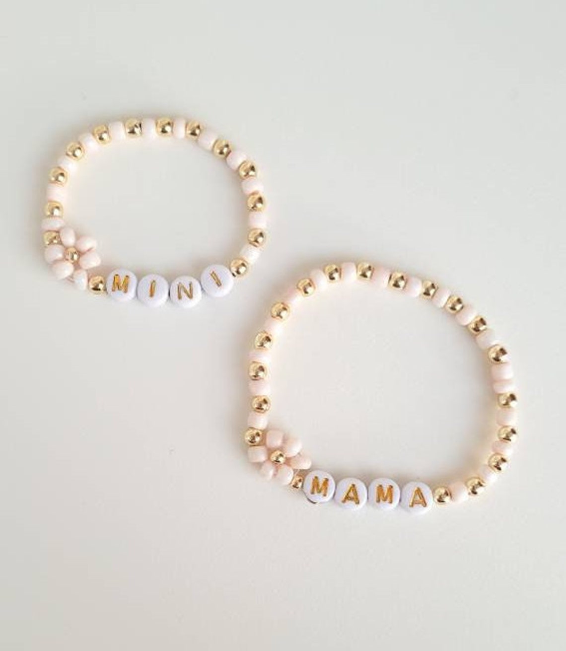 Daisy Mama and Mini Bracelet Set, Kids Bracelet Custom, Matching Mother ...
