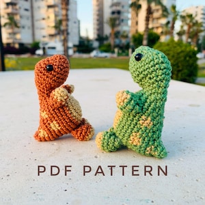 No Sew Dinosaur Trex Keychain Pdf Crochet Pattern. Amigurumi Dino ...