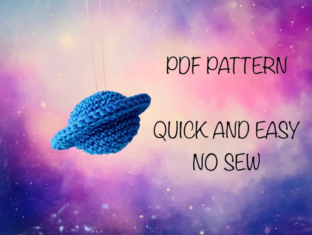 No Sew Planet Saturn Keychain Crochet Pattern. Beginner Friendly, Quick ...