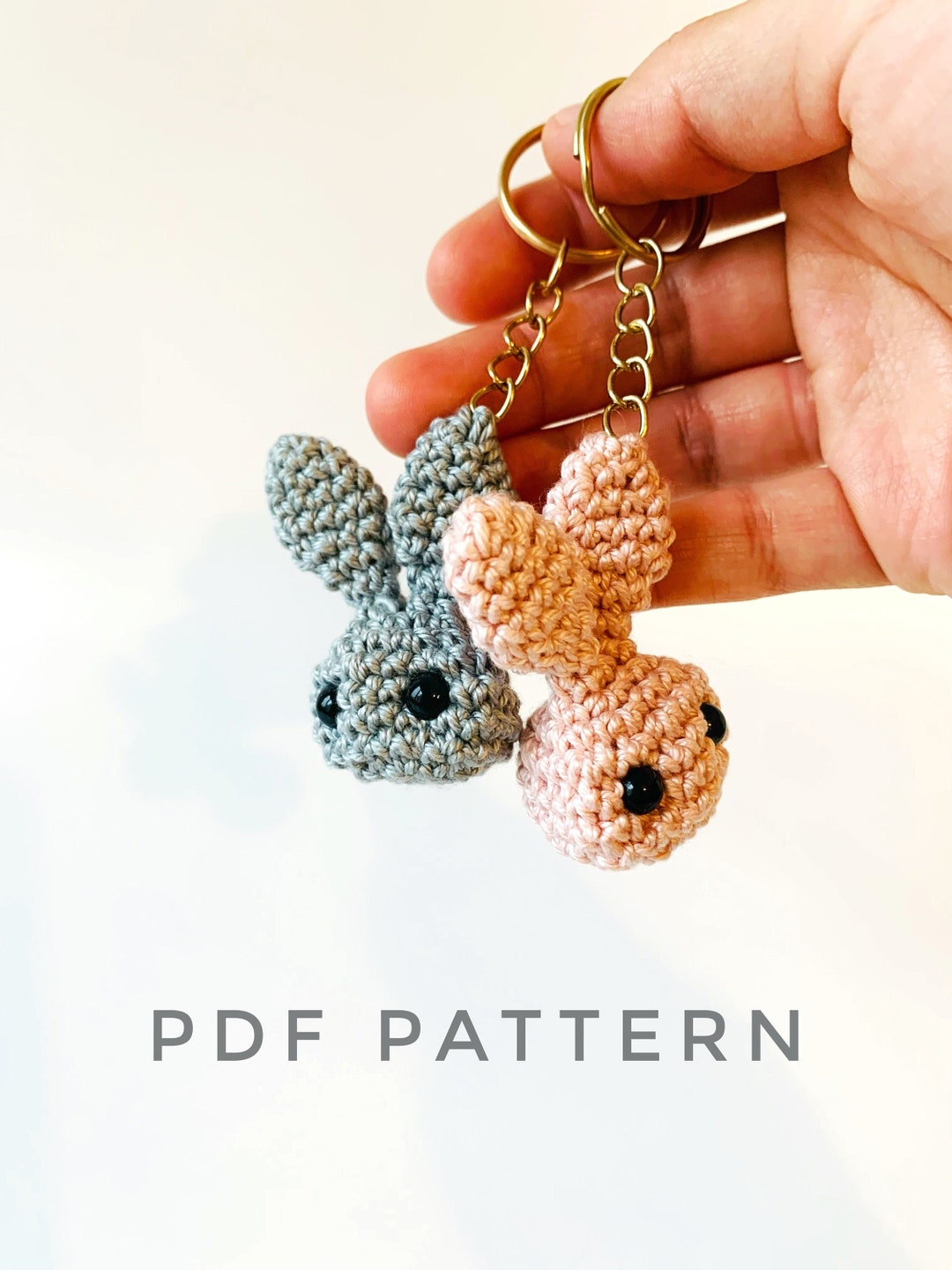 No Sew Easter Bunny Keychain Crochet Pattern, No Sew. Amigurumi Toy ...