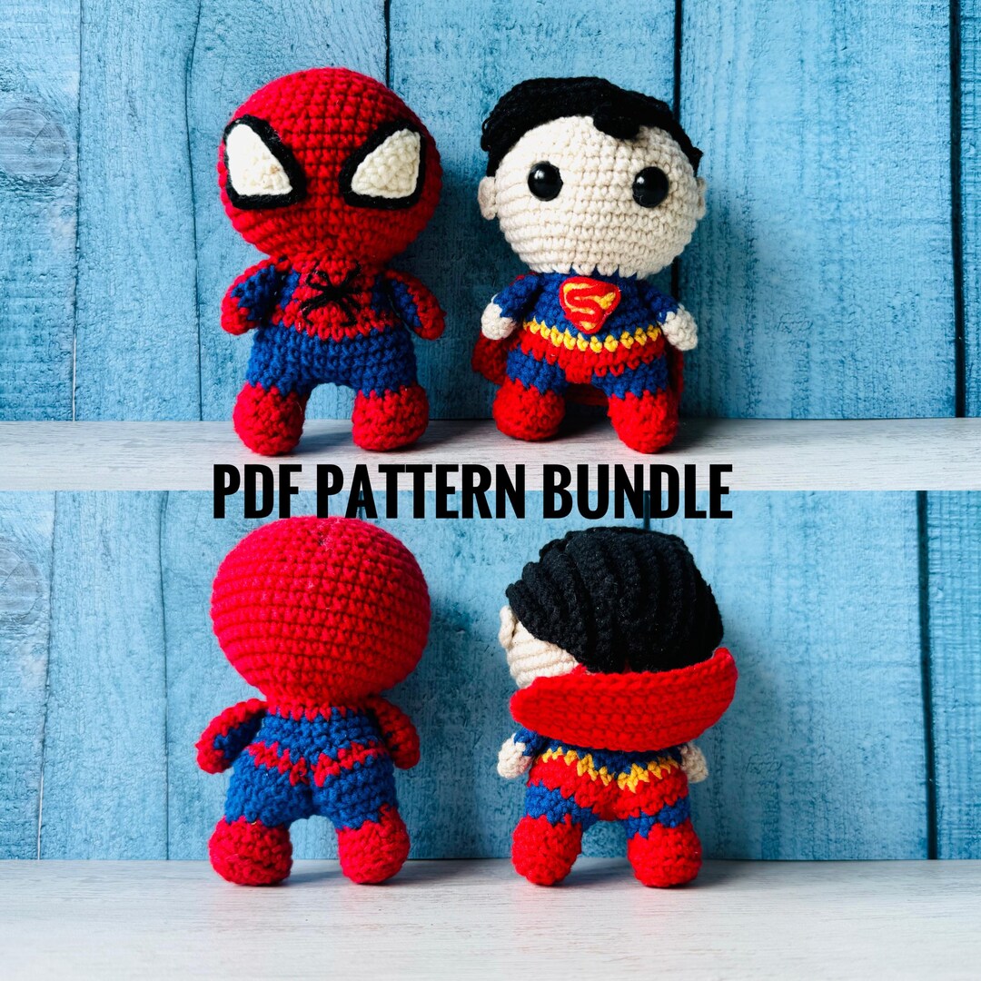 Spiderman Superman Crochet Pattern Bundle 2 PDF File Avengers Marvel ...