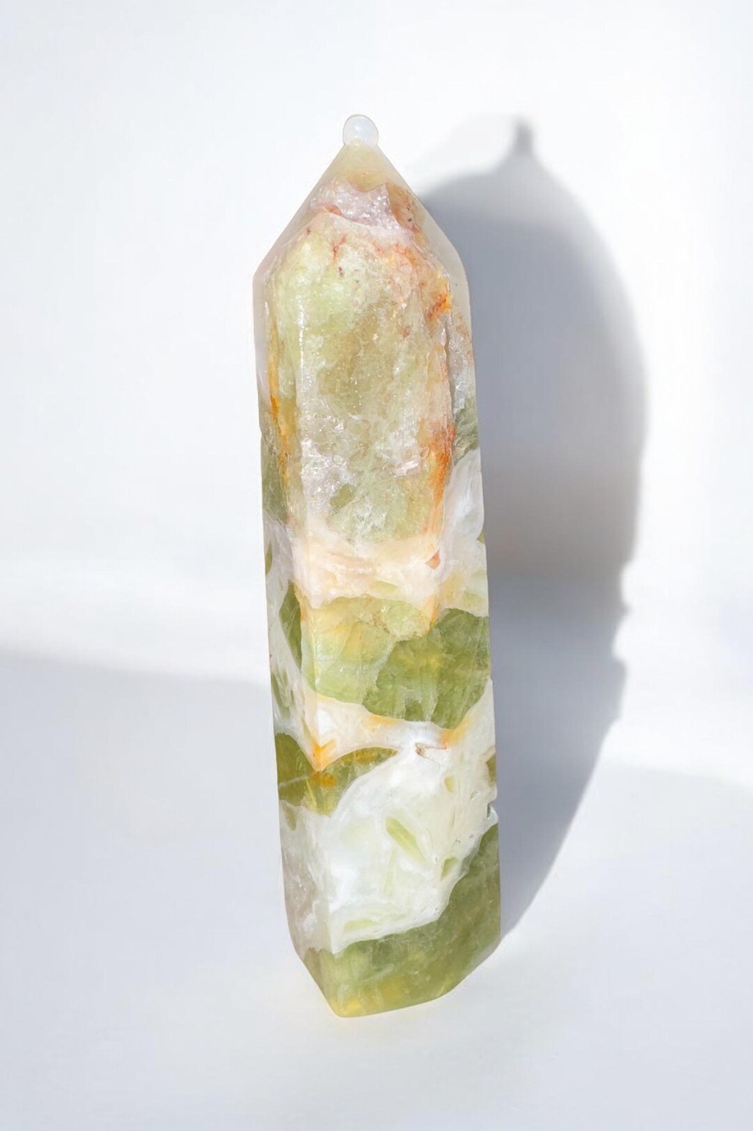 Natural Olive Opal Crystal Tower - Etsy