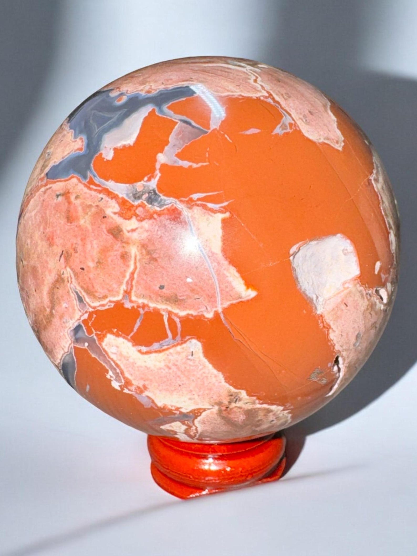 Natural Football Agate Crystal Sphere UV Reactive - Etsy