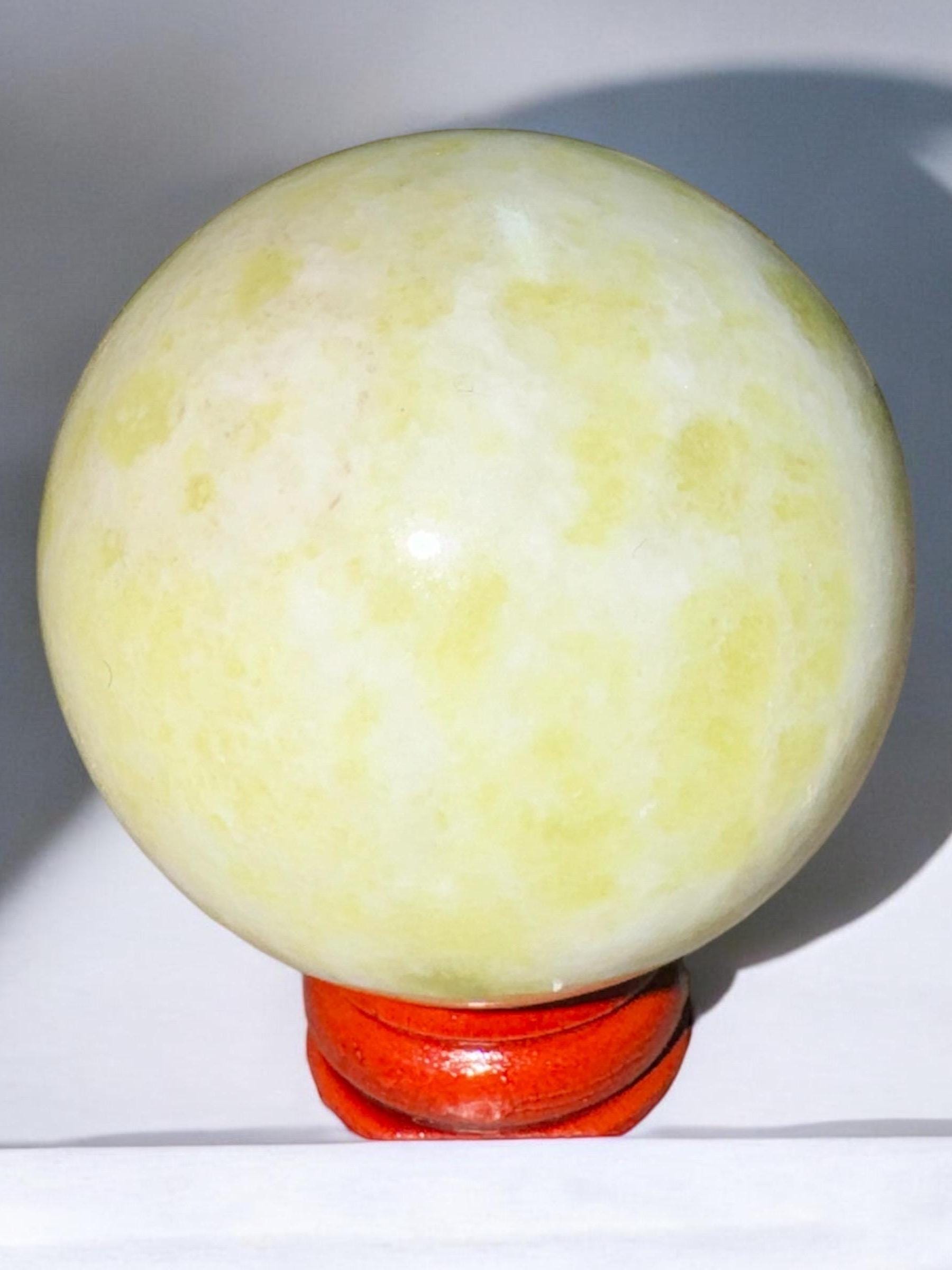 Natural Olive Opal Crystal Sphere - Etsy