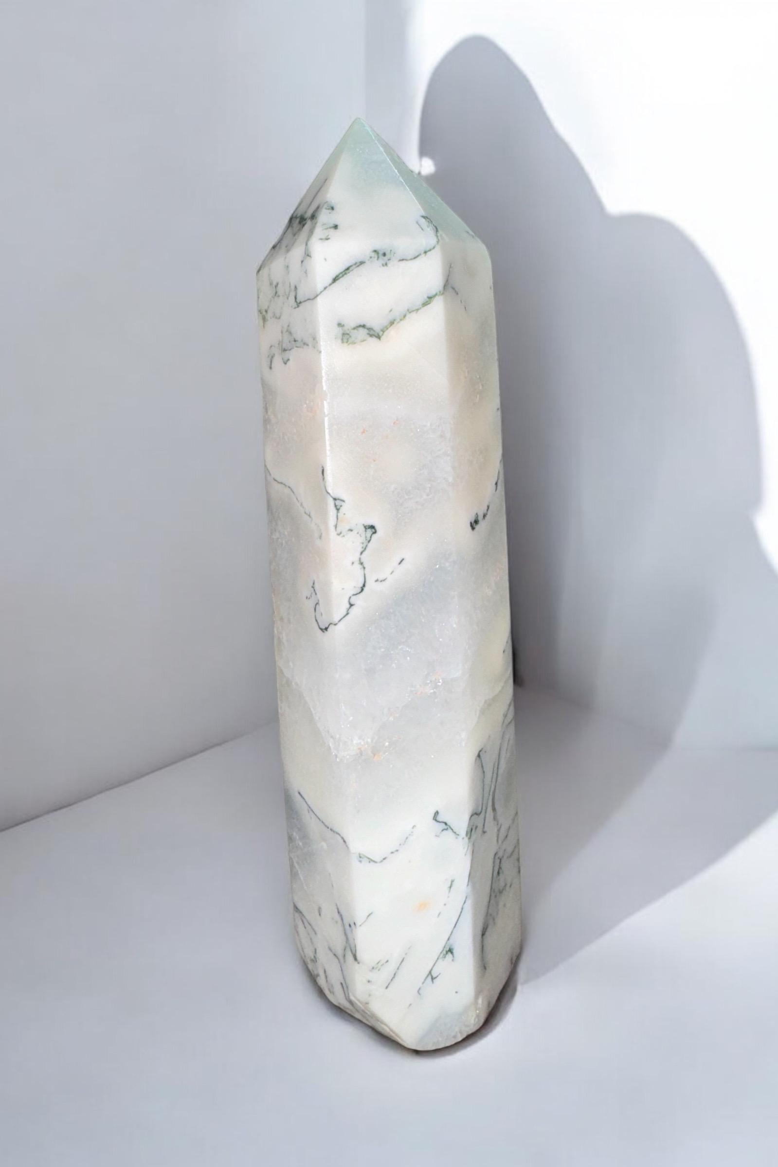 Natural Tree Agate Crystal Tower - Etsy