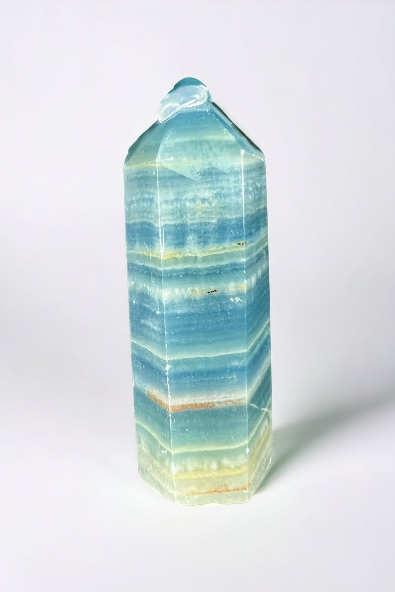 Natural Blue Onyx Crystal Tower - Etsy