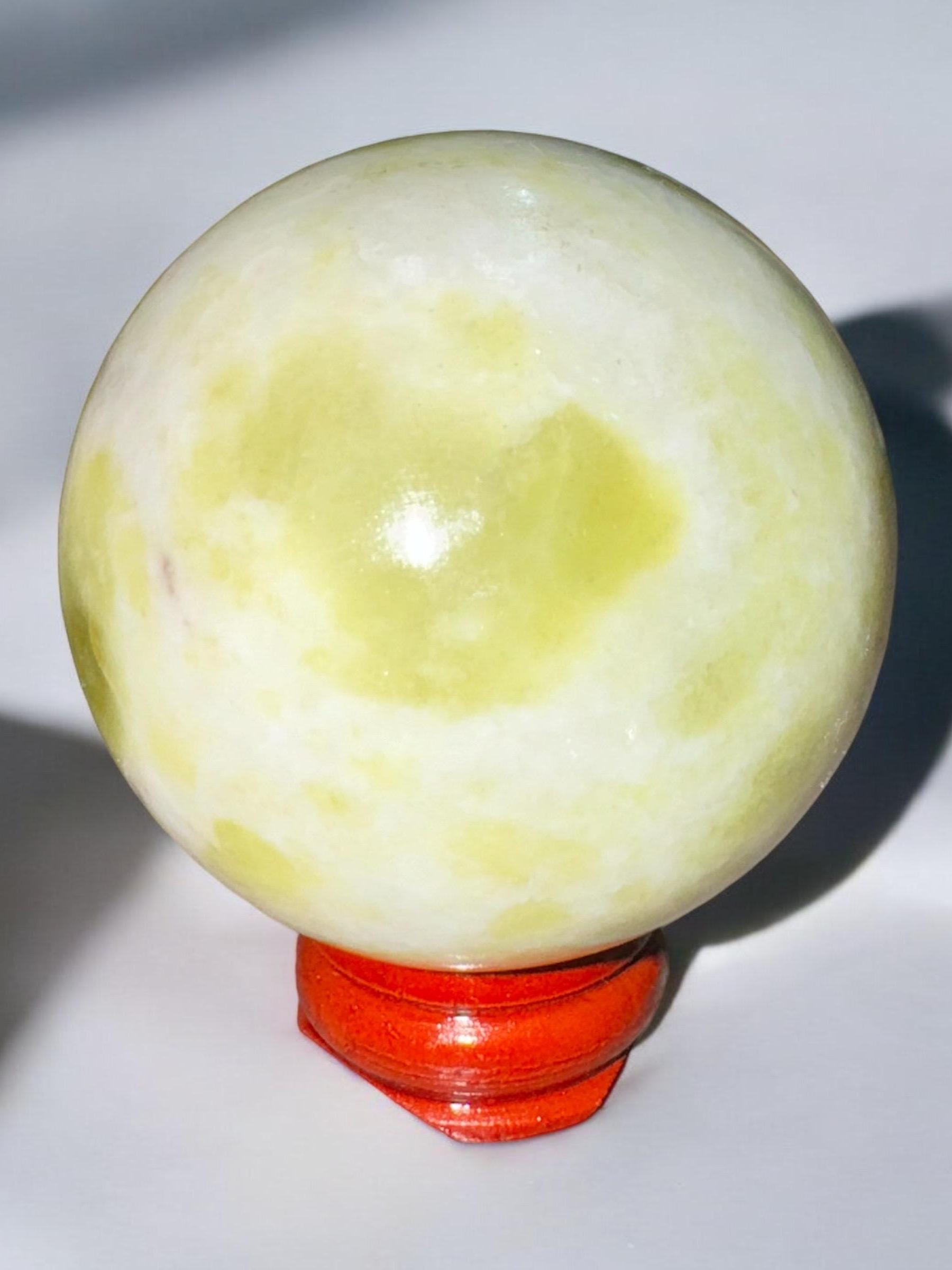 Natural Olive Opal Crystal Sphere - Etsy