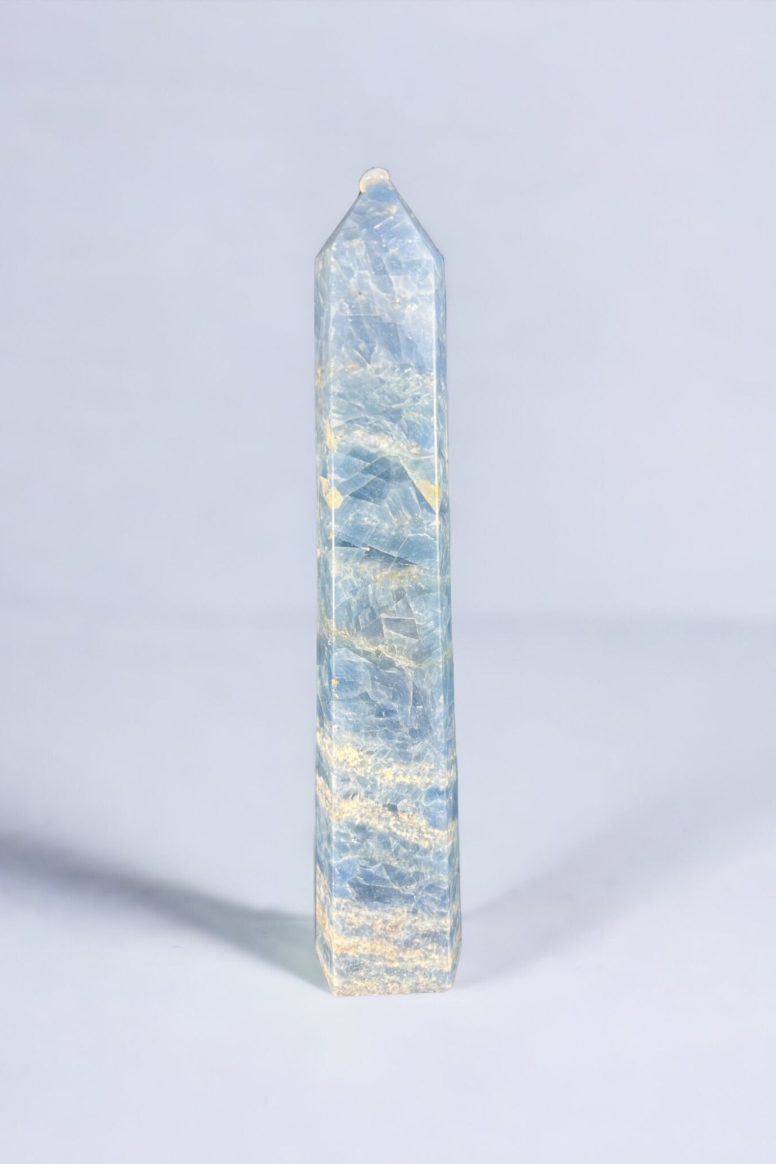 Natural Blue Celestite Crystal Tower UV Reactive - Etsy