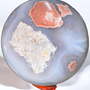 Natural Football Agate Sphere Crystal - UV Reactive - Etsy