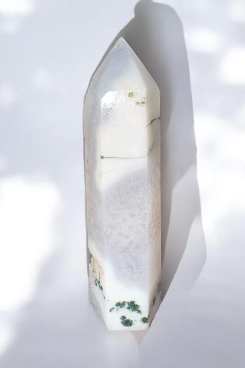 Natural Tree Agate Crystal Tower - Etsy