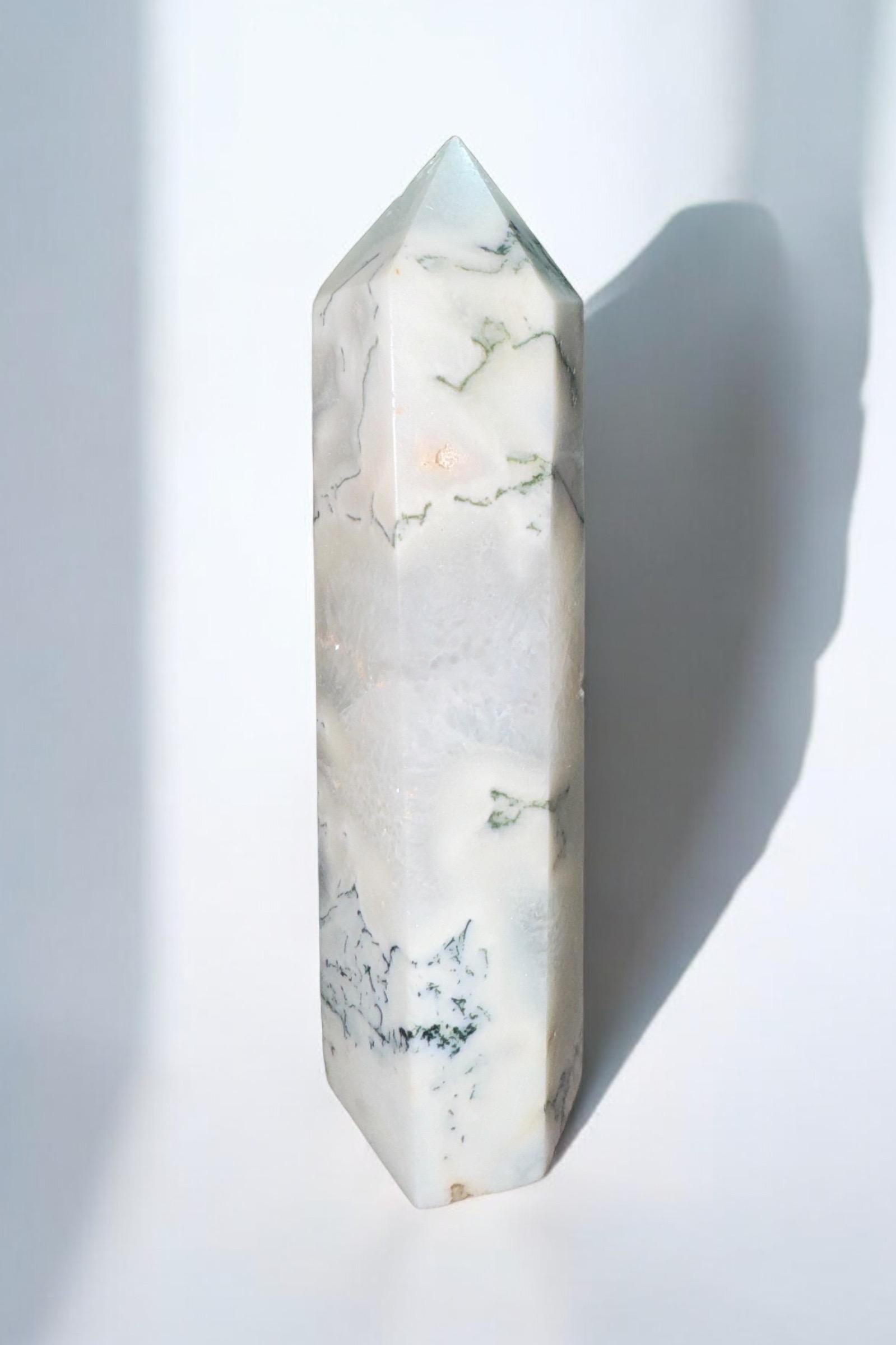 Natural Tree Agate Crystal Tower - Etsy
