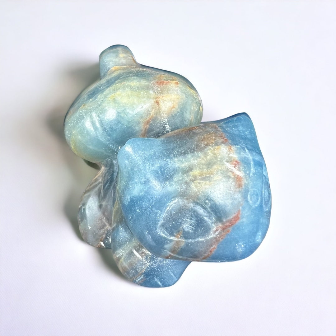 Natural Blue Onyx Bulbasaur Crystal Carving - Etsy
