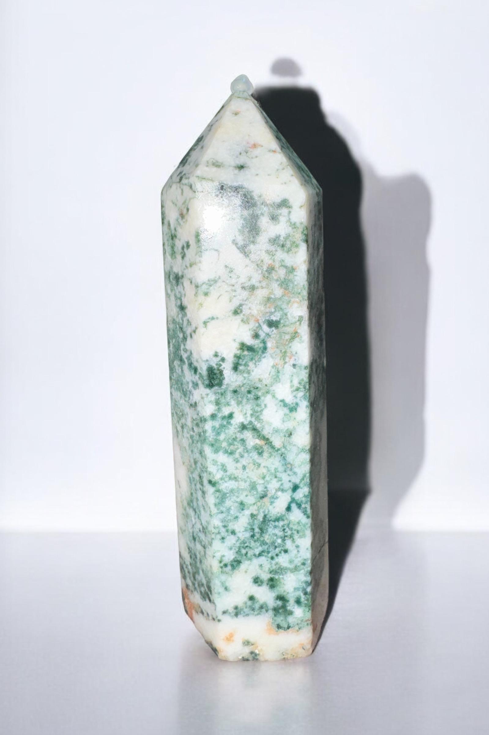 Natural Tree Agate Crystal Tower - Etsy