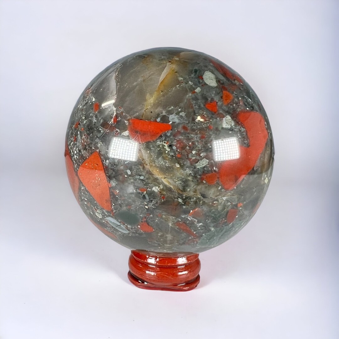 Natural African Bloodstone Crystal Sphere - Etsy