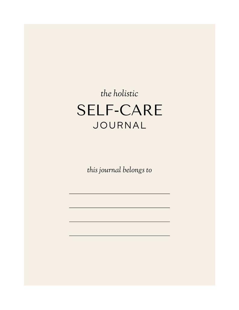 The Holistic Self-care Journal - Etsy