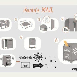 Santa Mailbox Laser Cut Svg File - Etsy