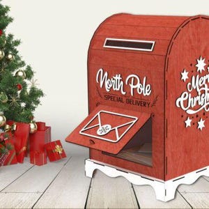Santa Mailbox Laser Cut Svg File - Etsy
