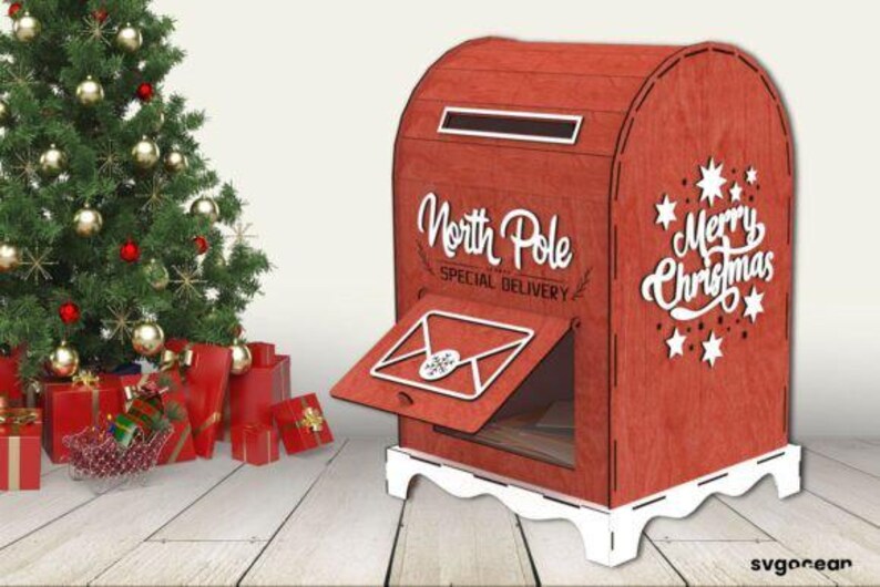 Santa Mailbox Laser Cut Svg File - Etsy