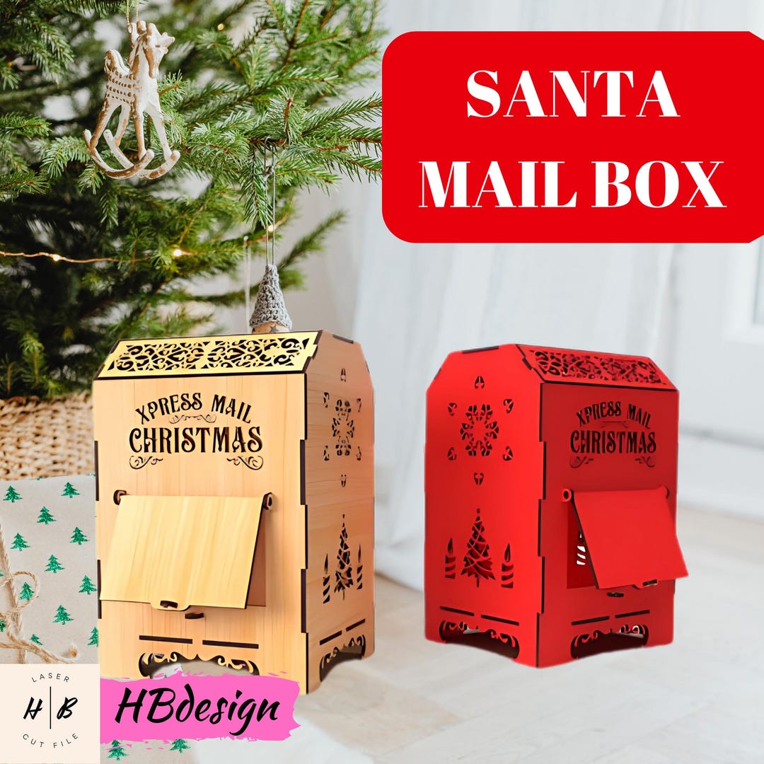 Santa Mail Box Svg File, Christmas Mail Box, Christmas Decoration ...