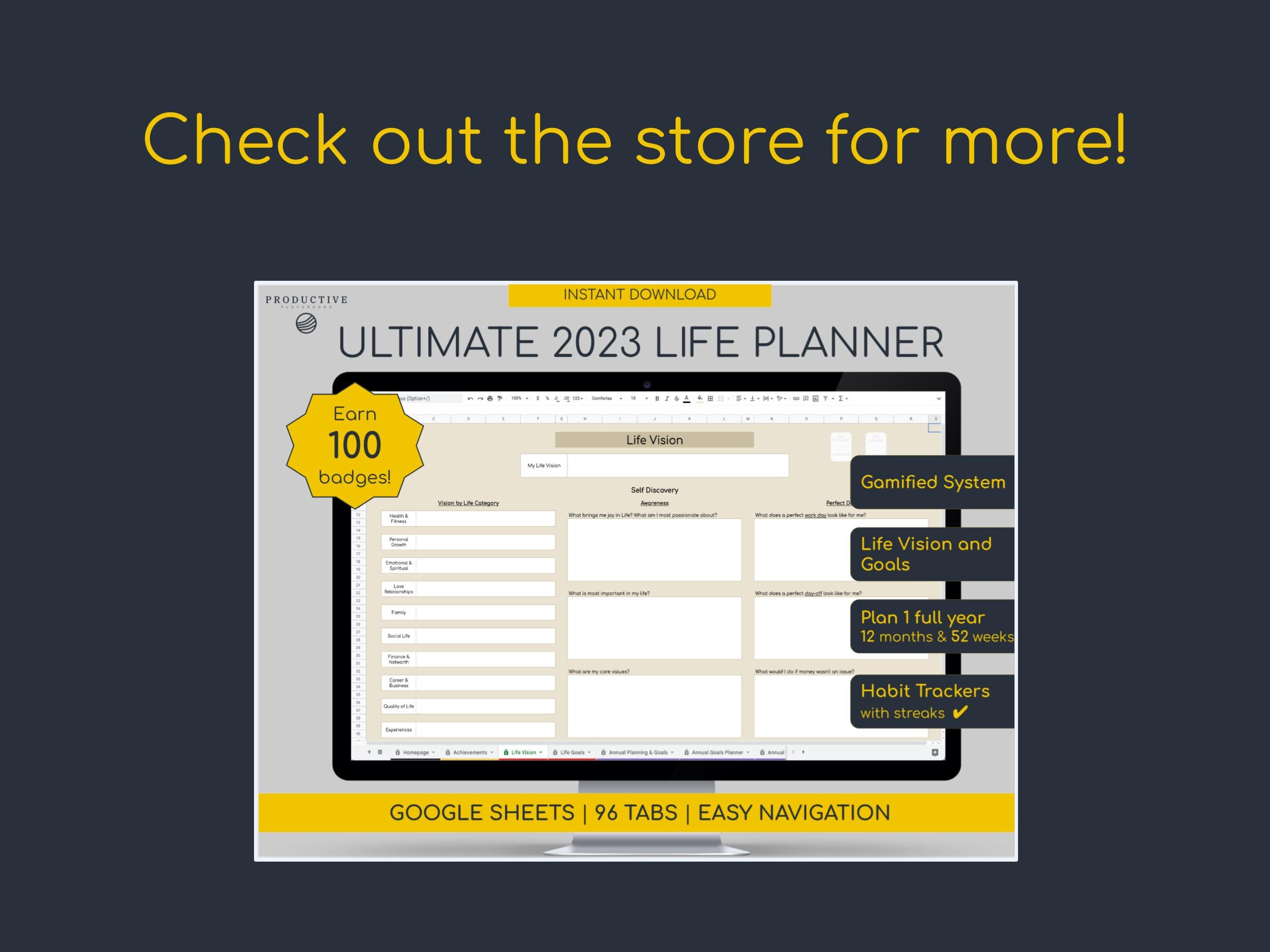 Gamified Habit Tracker | Google Sheets | Daily, Weekly, Monthly Habits ...