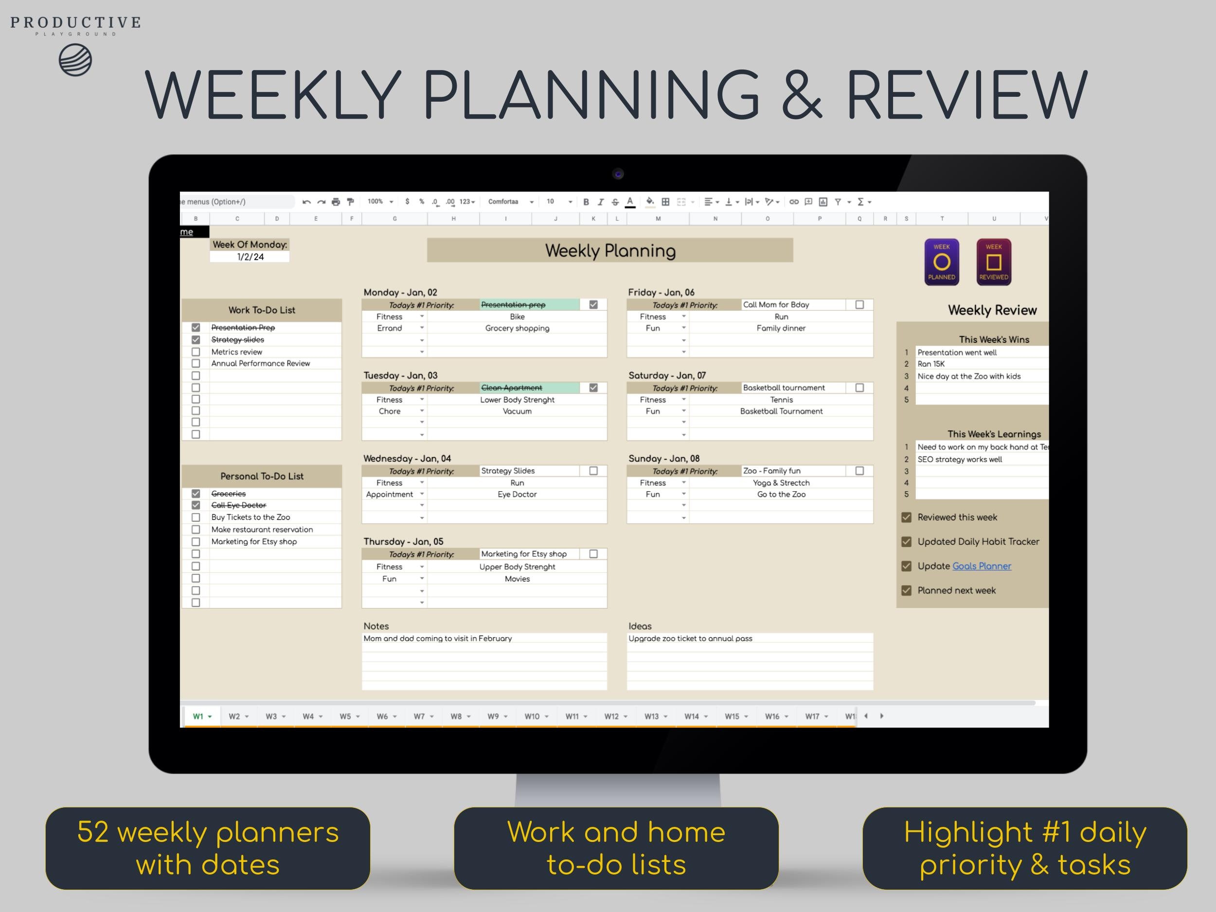 Ultimate Life Planner | Gamified | 2024 Annual, Monthly, Weekly, Daily ...