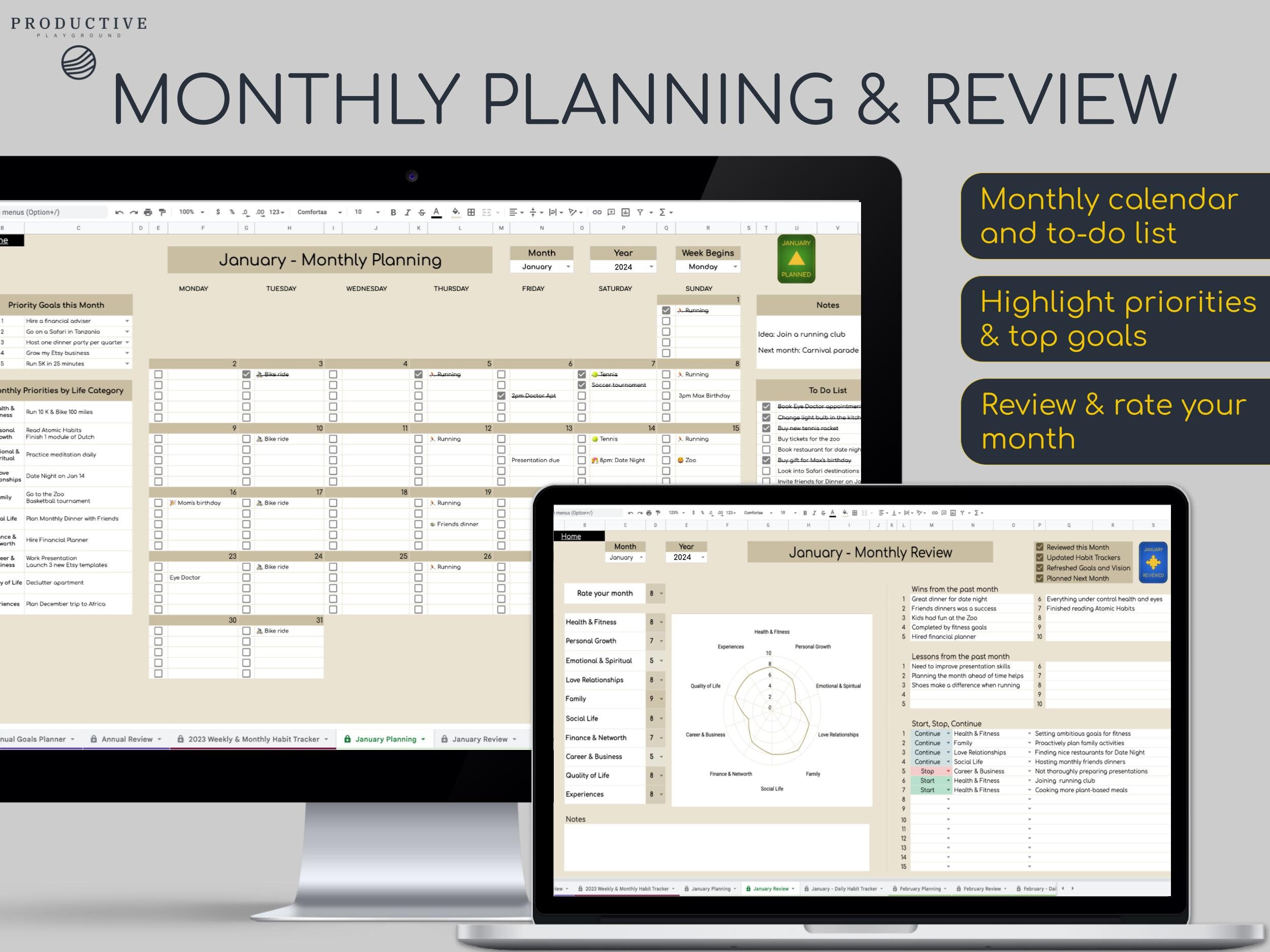Ultimate Life Planner | Gamified | 2024 Annual, Monthly, Weekly, Daily ...