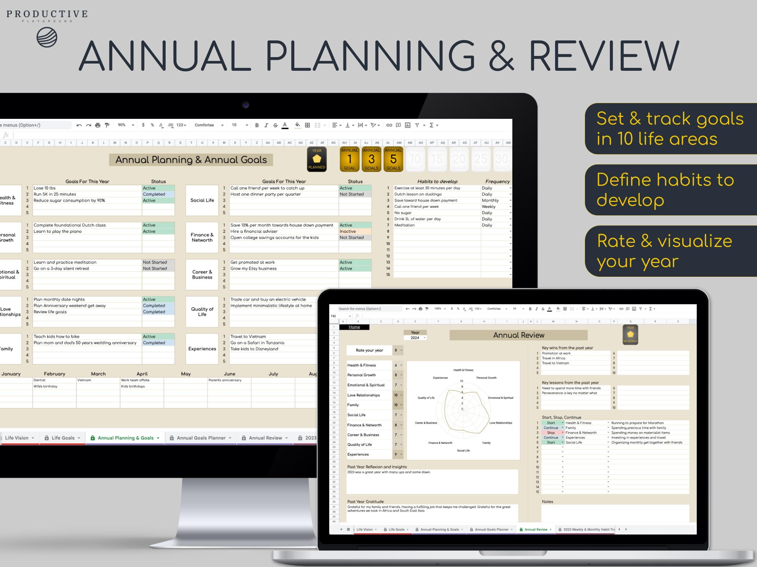 Ultimate Life Planner | Gamified | 2024 Annual, Monthly, Weekly, Daily ...