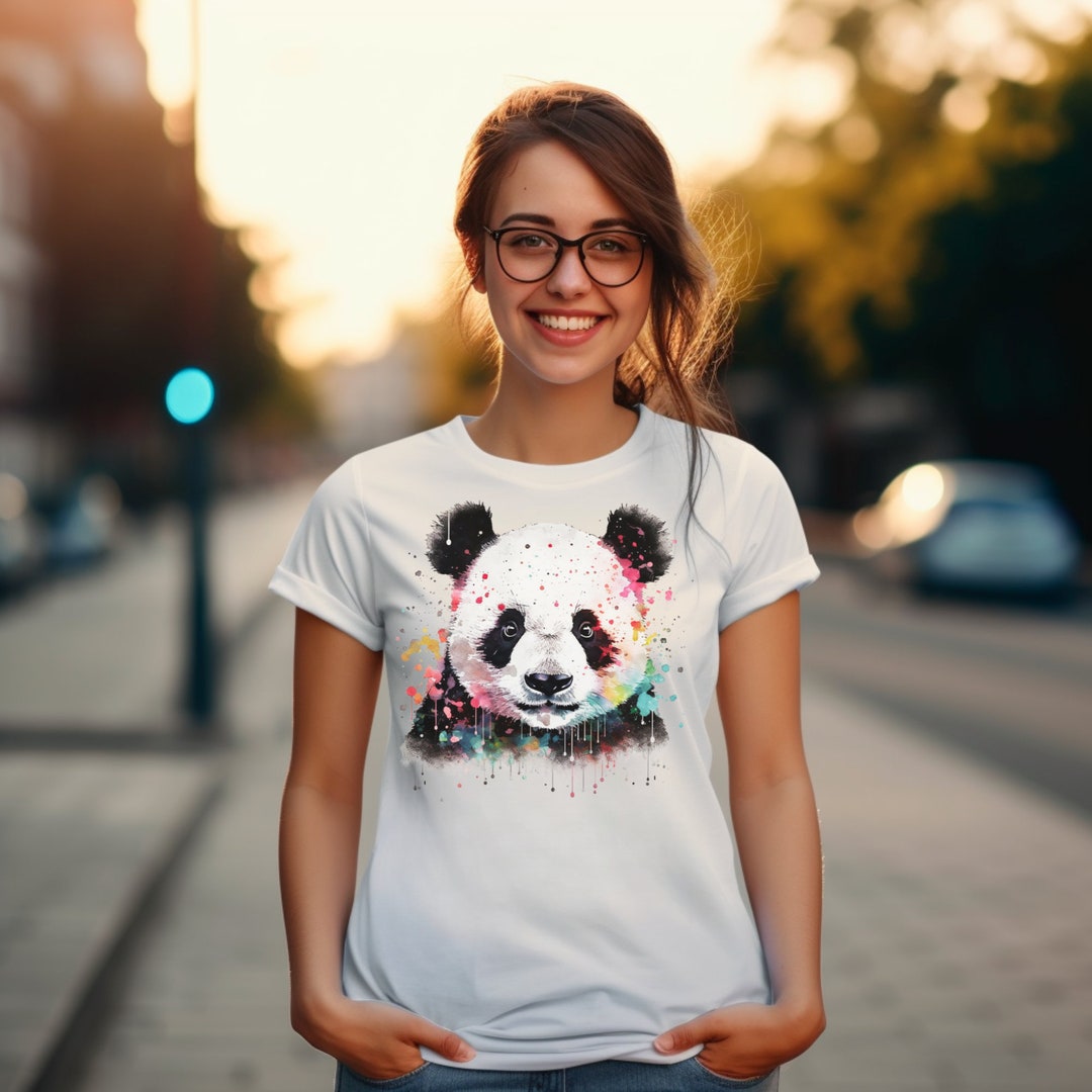 Colorful Panda Shirt Panda Bear T-shirt Unique Gift for Animal Lovers T ...