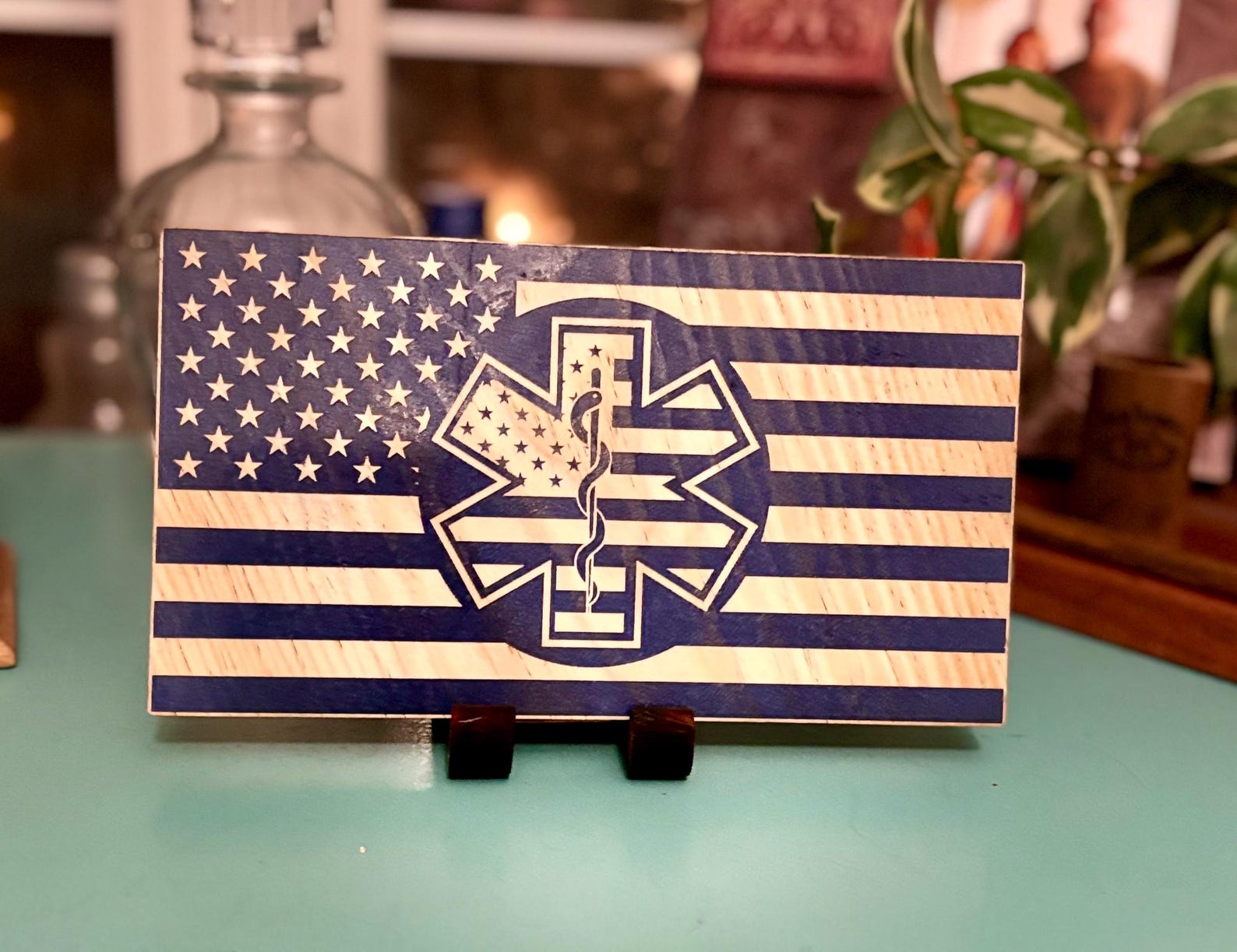 Mini Desktop EMS Flag W/ Stand - Etsy