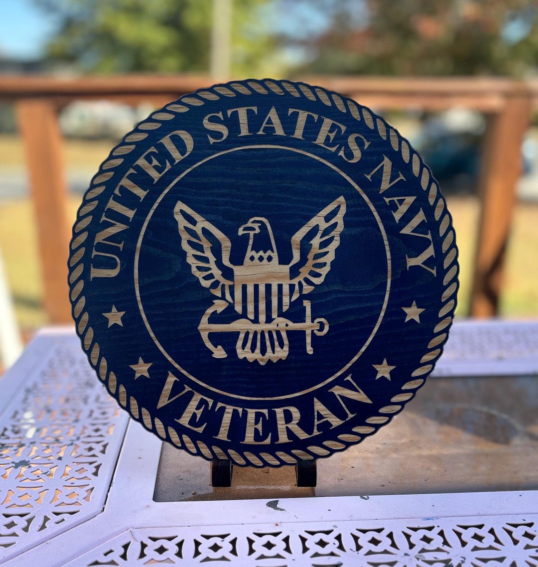 U.S. Navy Veteran Wooden Plaque - Etsy