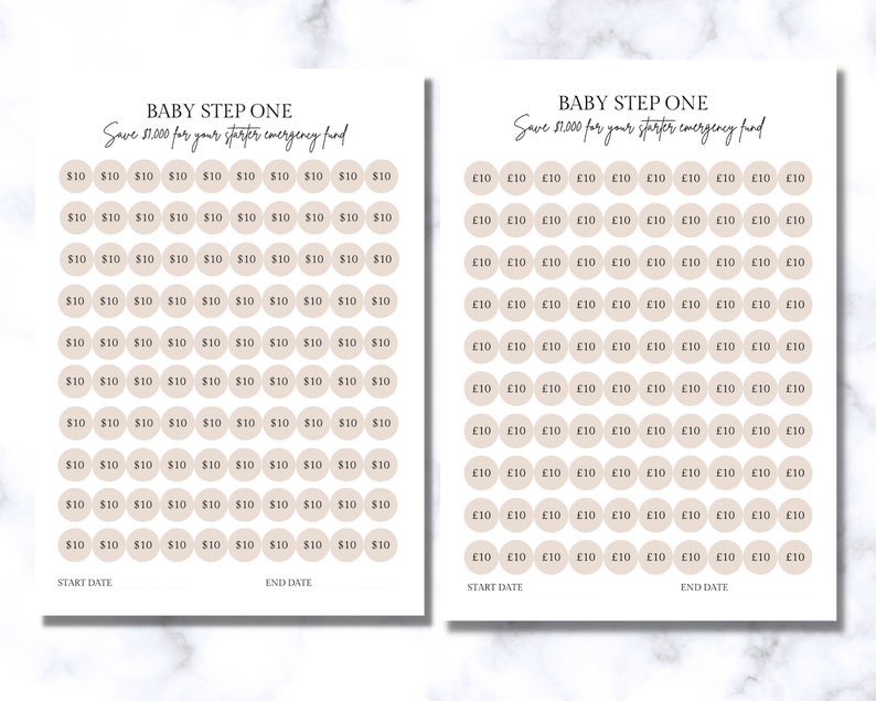 Baby Steps Progress Tracker Printable Inserts | Dave Ramsey Financial ...