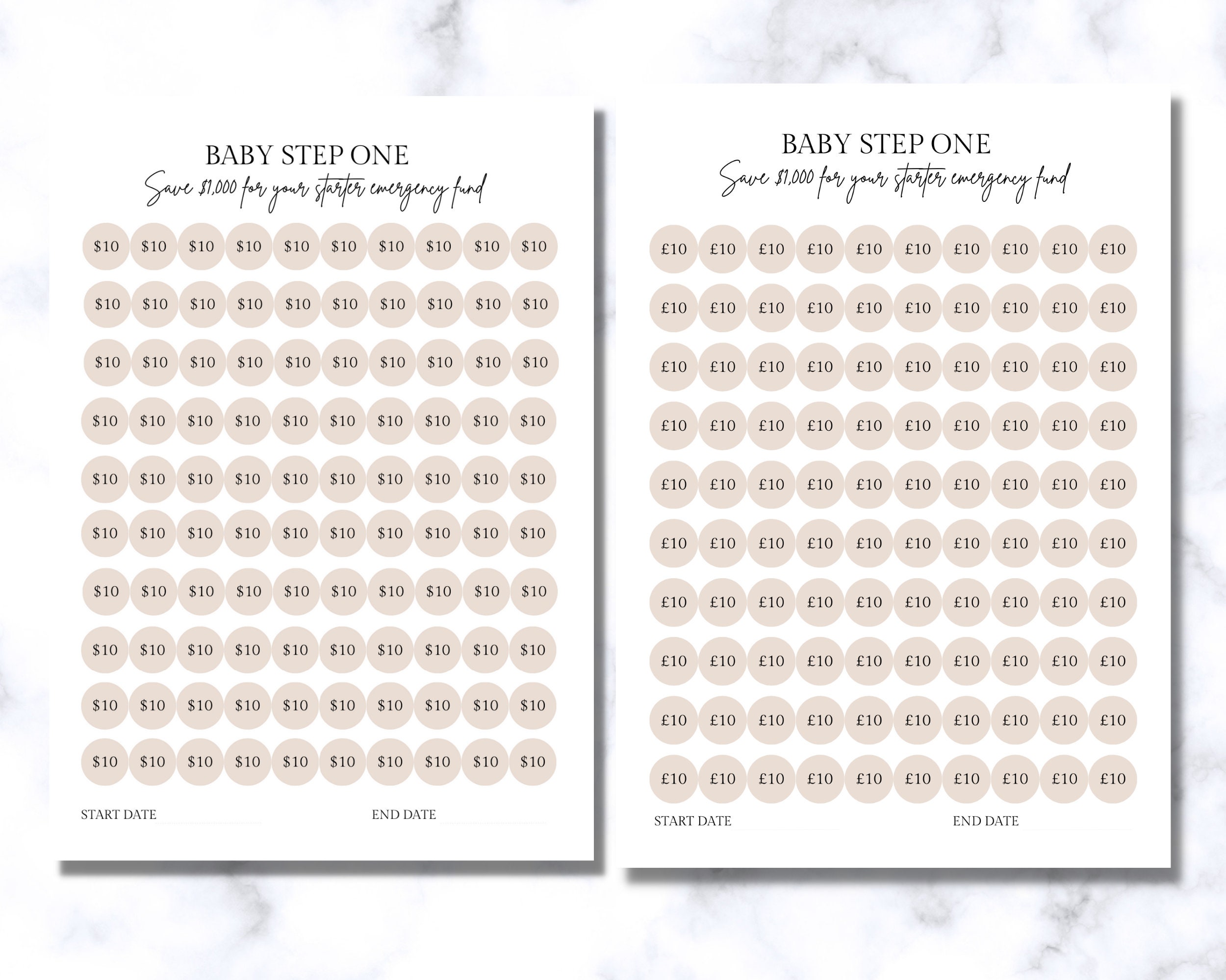 Baby Steps Progress Tracker Printable Inserts | Dave Ramsey Financial ...