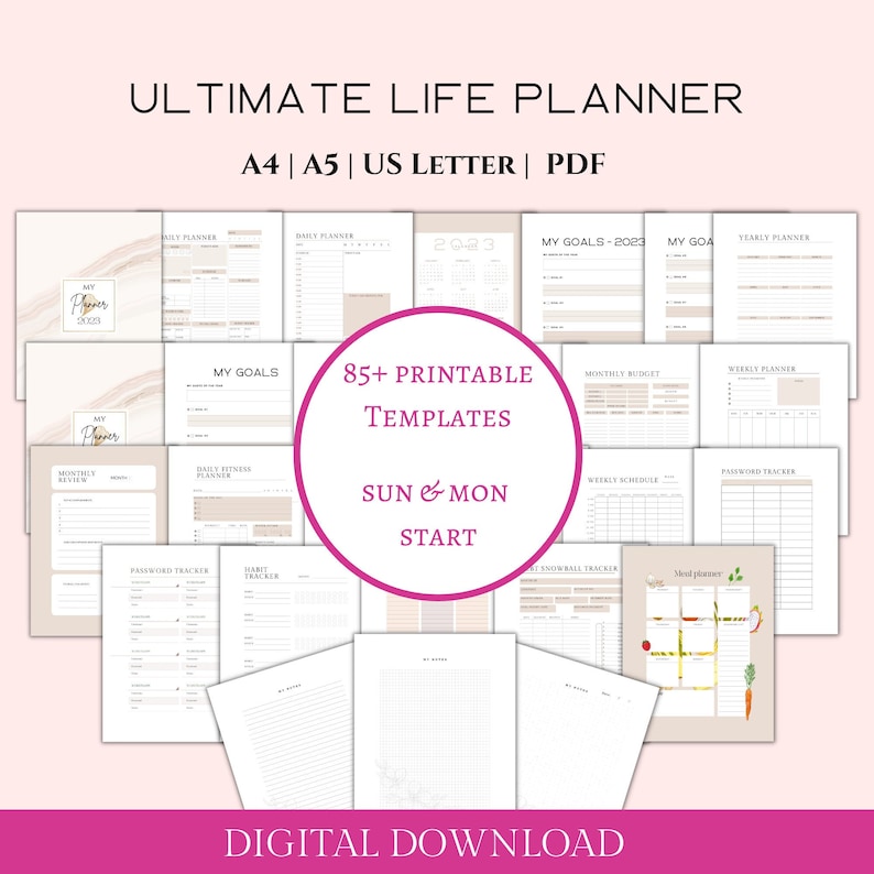 Ultimate Printable Life Binder Planner Home Management - Etsy