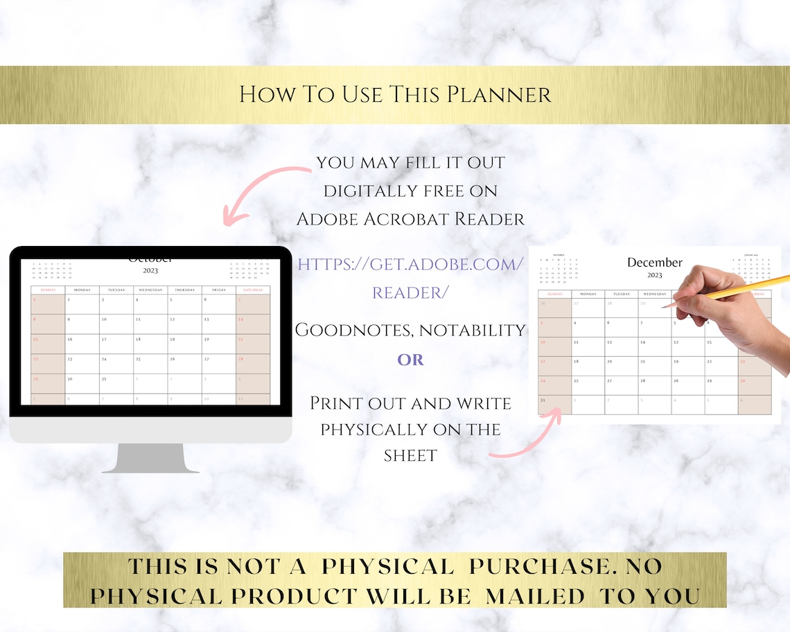 Editable 2023 & 2024 Monthly Calendars Teacher Calendar Fill in ...