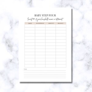Baby Steps Progress Tracker Printable Inserts | Dave Ramsey Financial ...