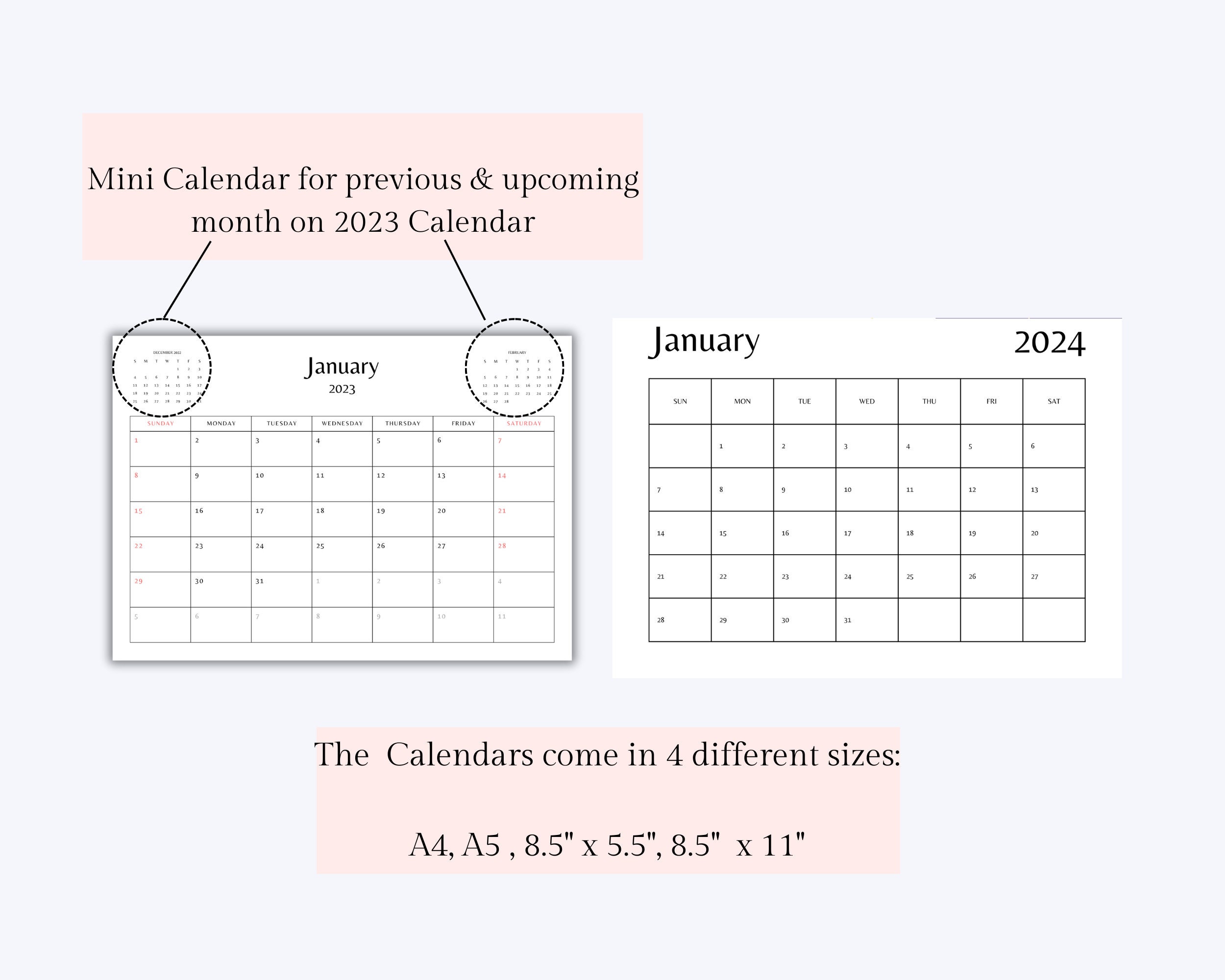 Editable 2023 & 2024 Monthly Calendars| Teacher Calendar| Fill in ...
