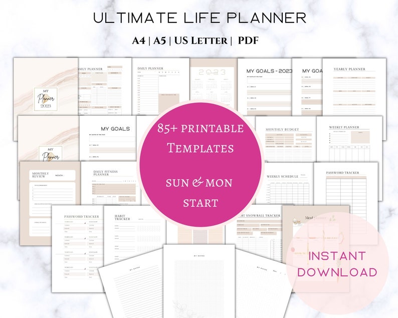 Ultimate Printable Life Binder Planner Home Management - Etsy