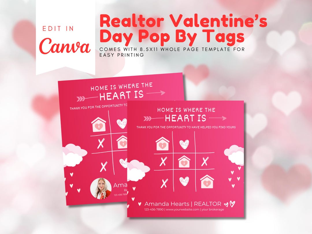Valentine Real Estate Agent Pop by Digital Download Real Estate Home is ...
